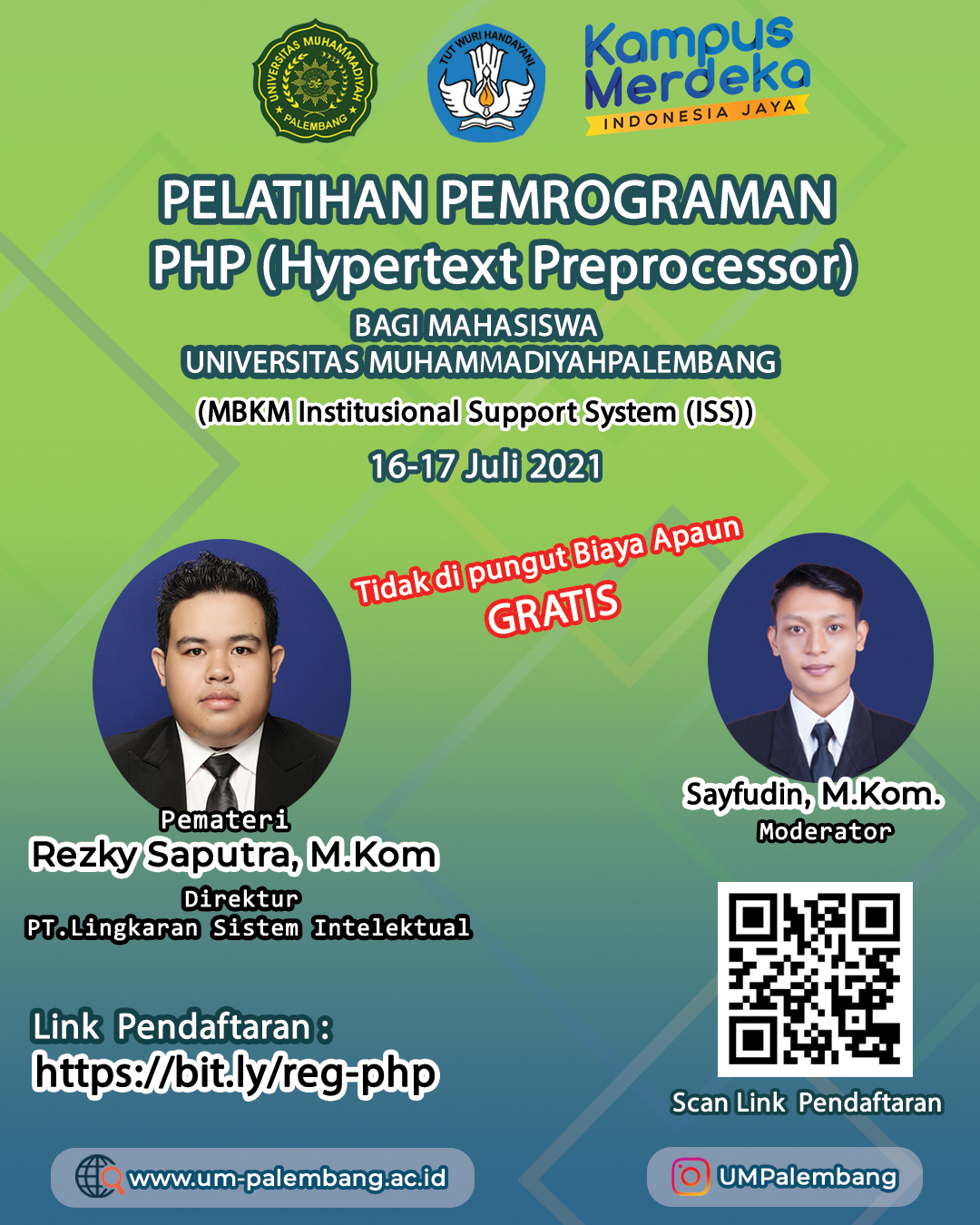 Pendaftaran Pelatihan Pemrograman Php Hypertext Preprocessor Bagi Mahasiswa Ump Universitas 